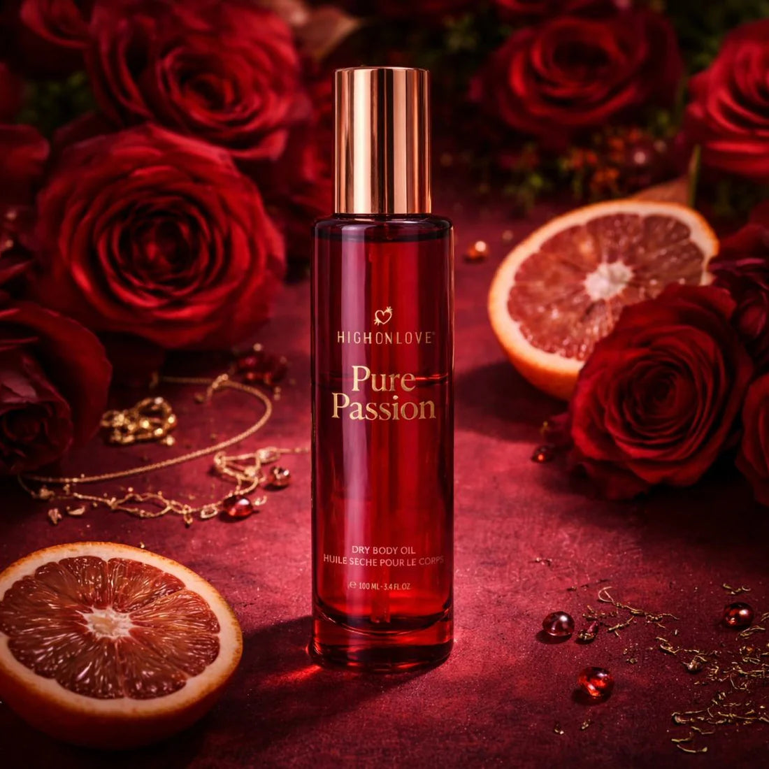 HighOnLove Pure Passion- Dry Body Oil – Little Black Book Collection